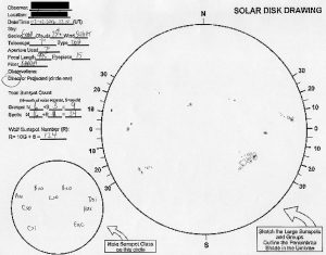 Sun Spotters Observing Program Solar Disk Example Form - Astronomical ...